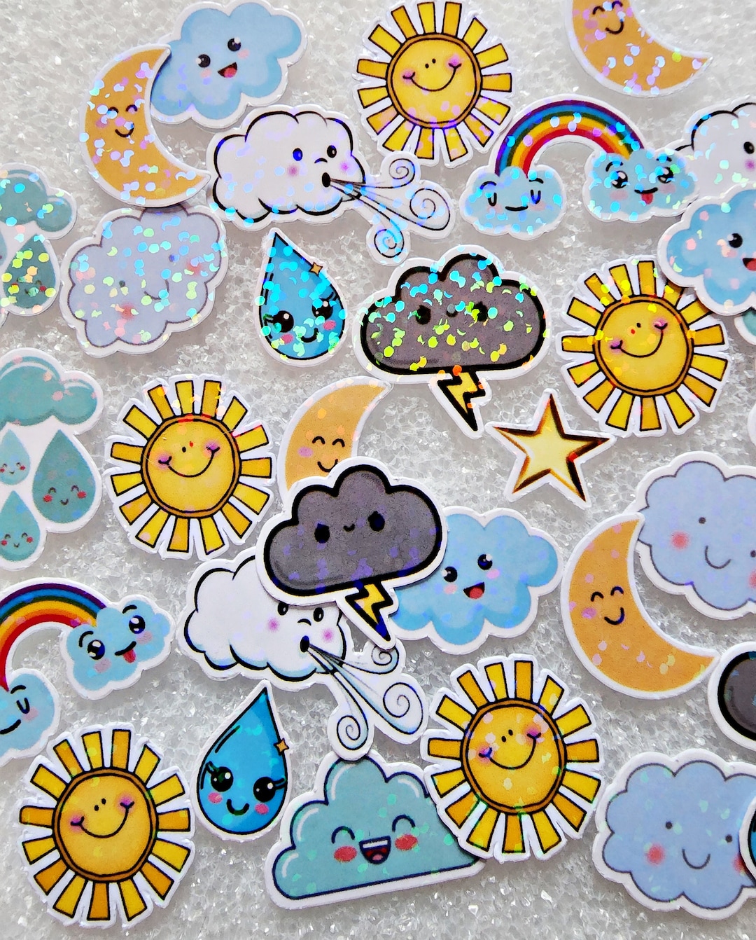 Weather Stickers, Sparkly Weather Sticker Set for Calendars and ...