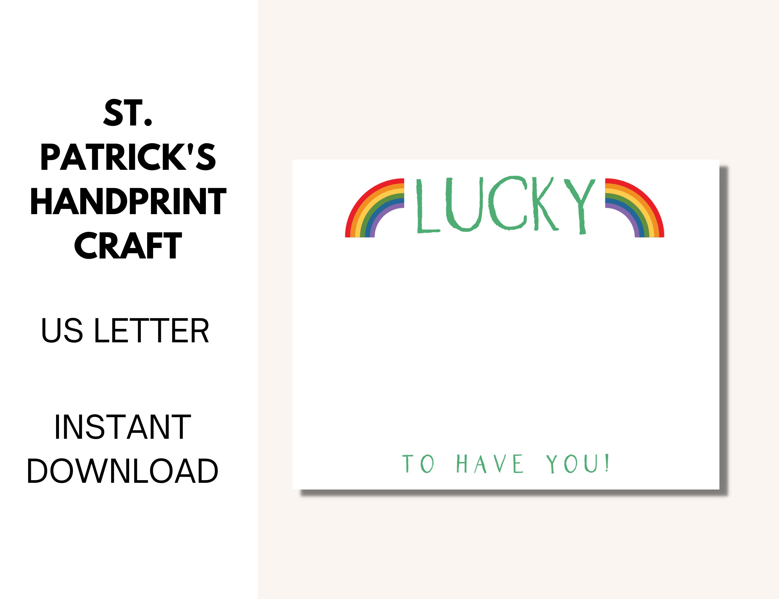 St. Patrick's Handprint Craft - Etsy