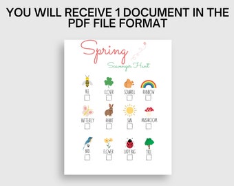 Spring Scavenger Hunt, Printable Spring Games, Springtime Activities ...