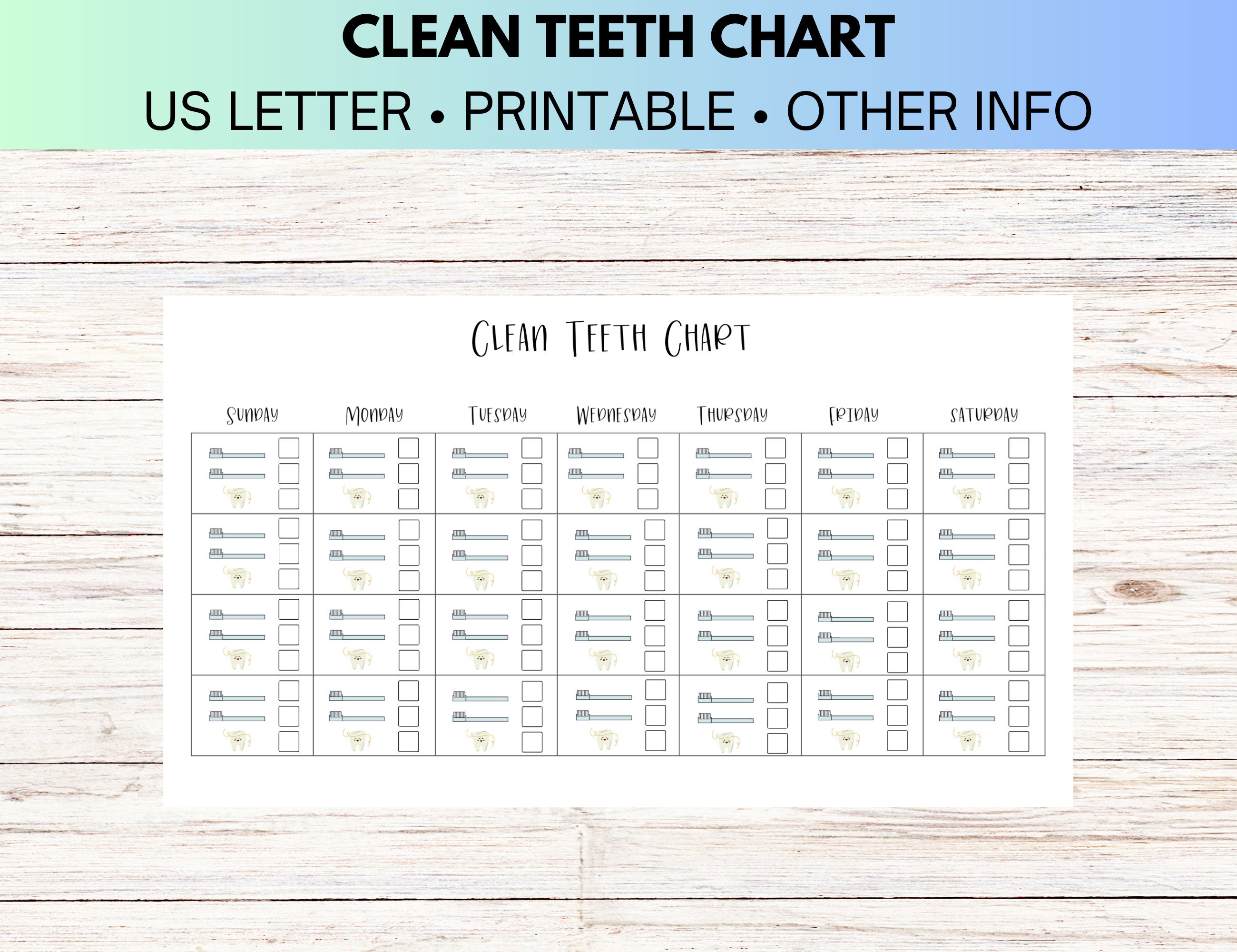 Teeth Letter Chart