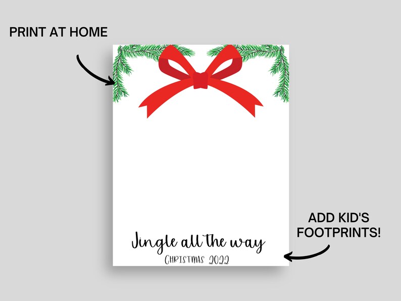 Jingle Bells Footprint Craft (Instant Download) - Etsy