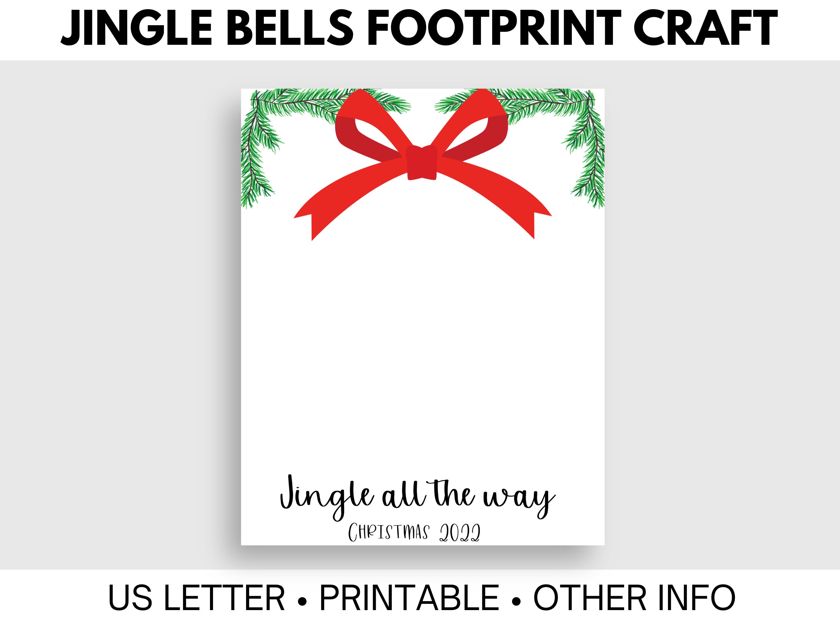 Jingle Bells Footprint Craft (Instant Download) - Etsy