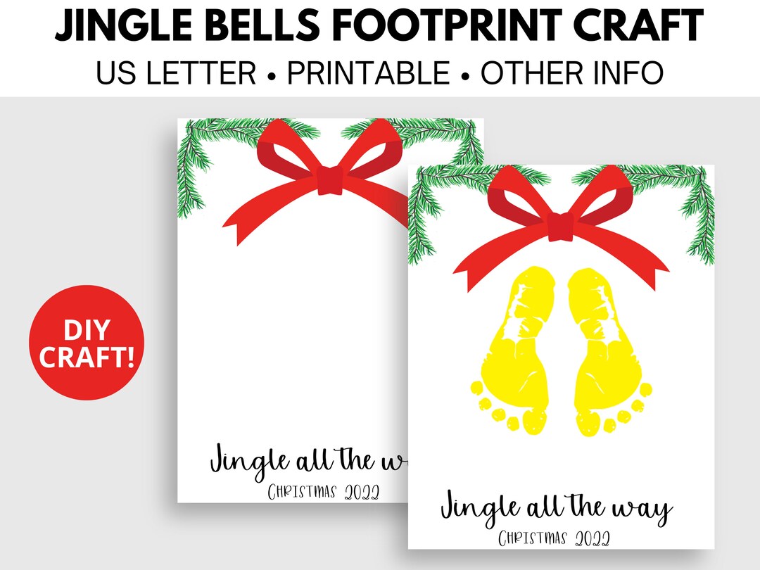 Jingle Bells Footprint Craft (Instant Download) - Etsy