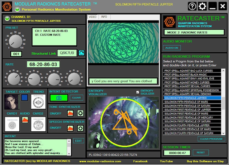 Solomon Pentacles of Jupiter Radionic Software - Etsy