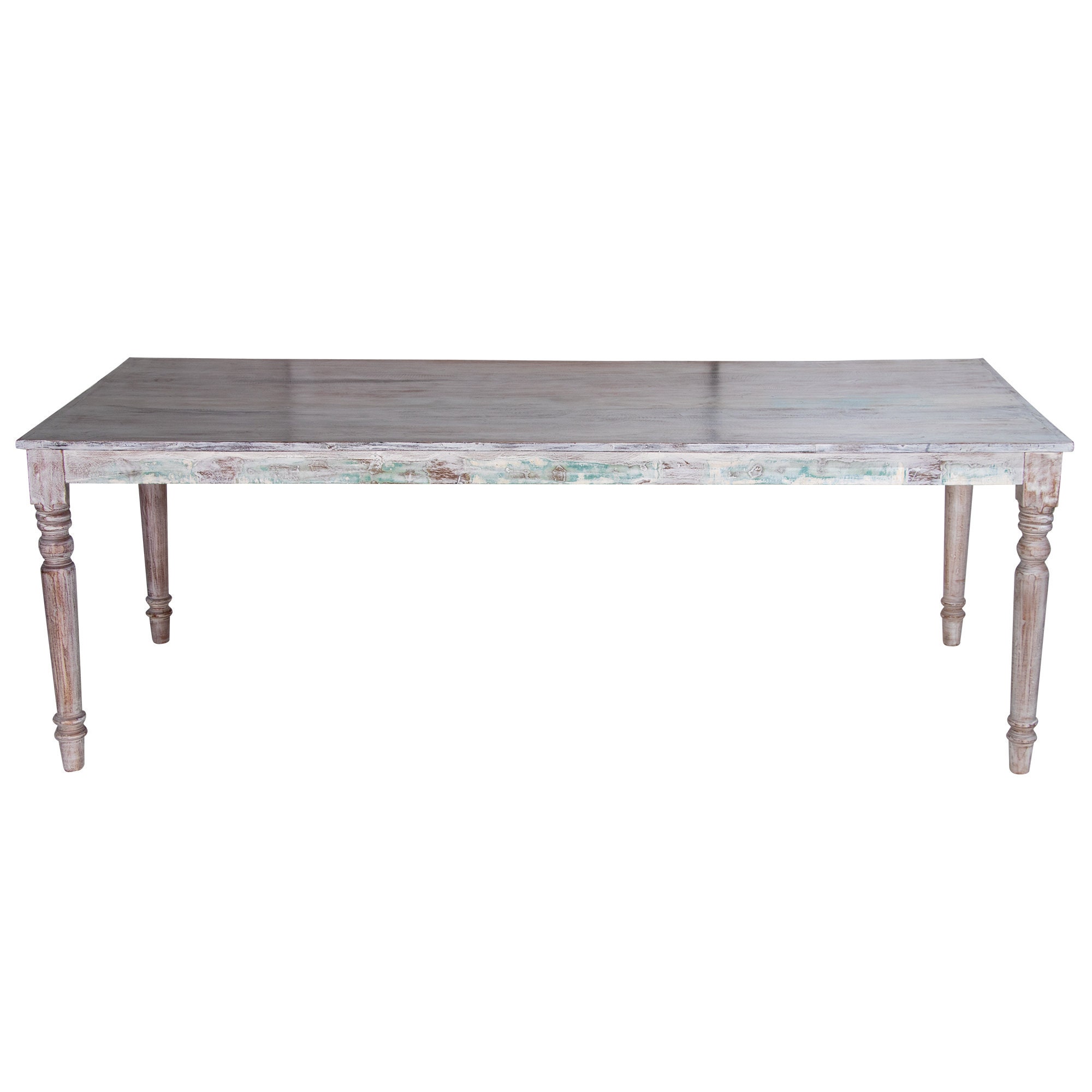 White 90 Inch Long Solid Wood Dining Table - Etsy