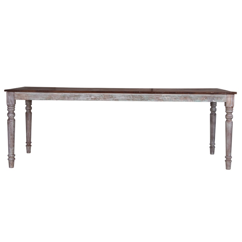 Rustic 90 Inch Long Solid Wood Dining Table - Etsy