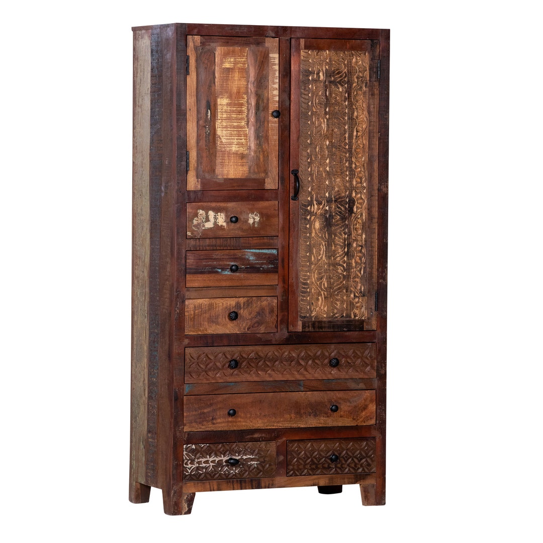 Rustic Wardrobe Armoire - Etsy