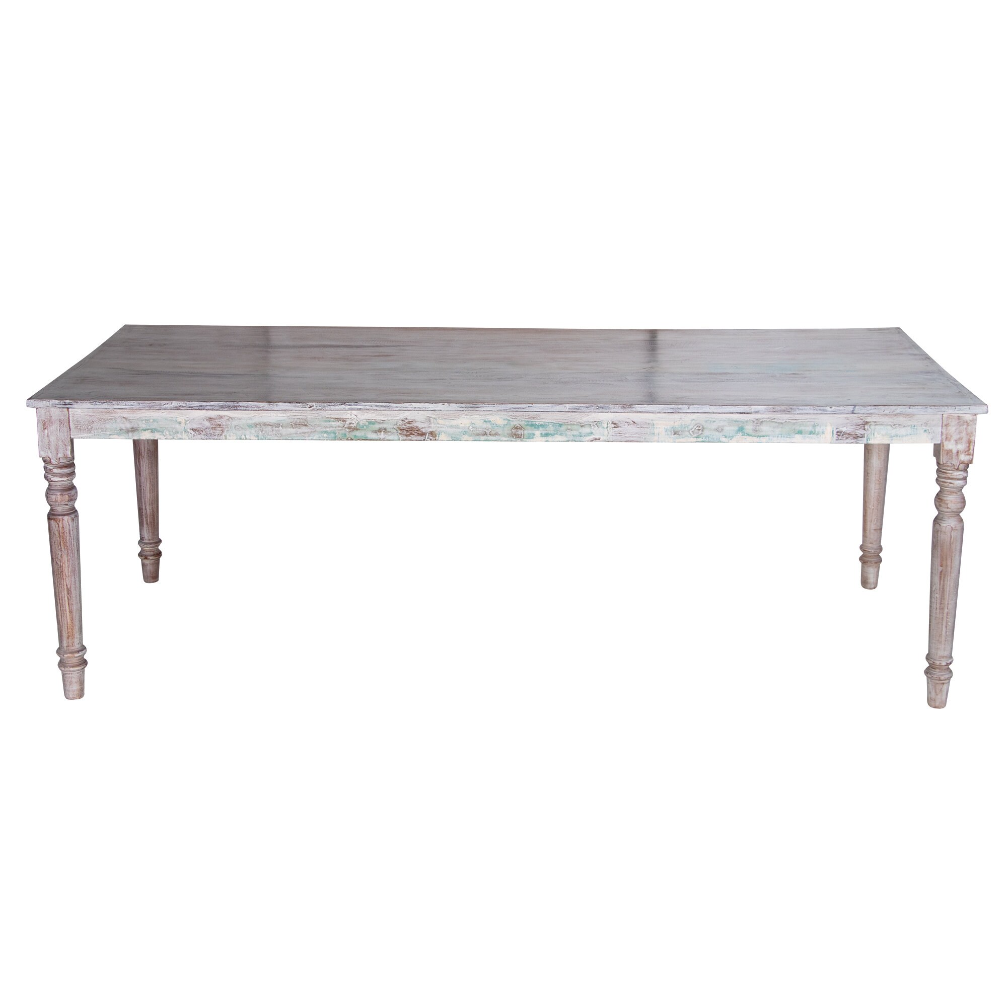 White 90 Inch Long Solid Wood Dining Table - Etsy