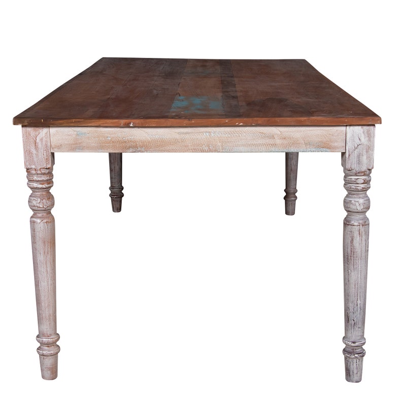 Rustic 90 Inch Long Solid Wood Dining Table - Etsy