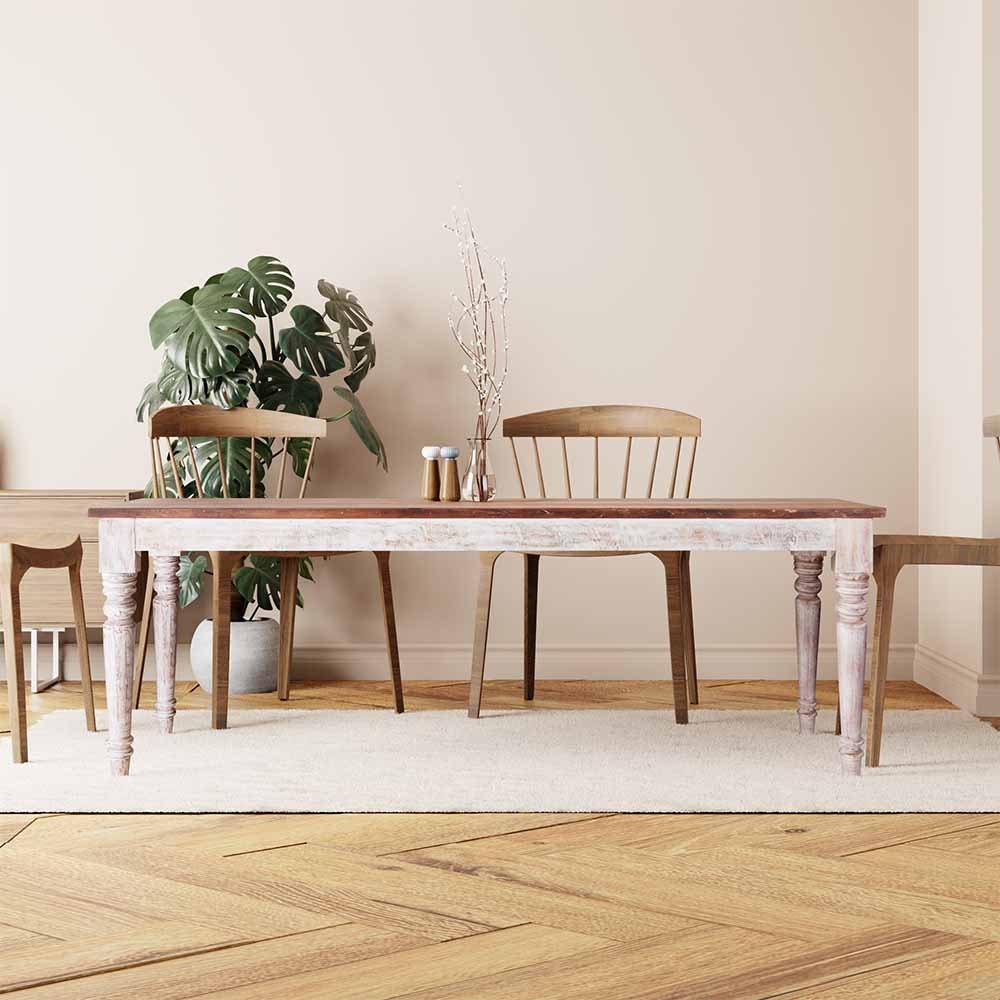 Rustic 90 Inch Long Solid Wood Dining Table - Etsy