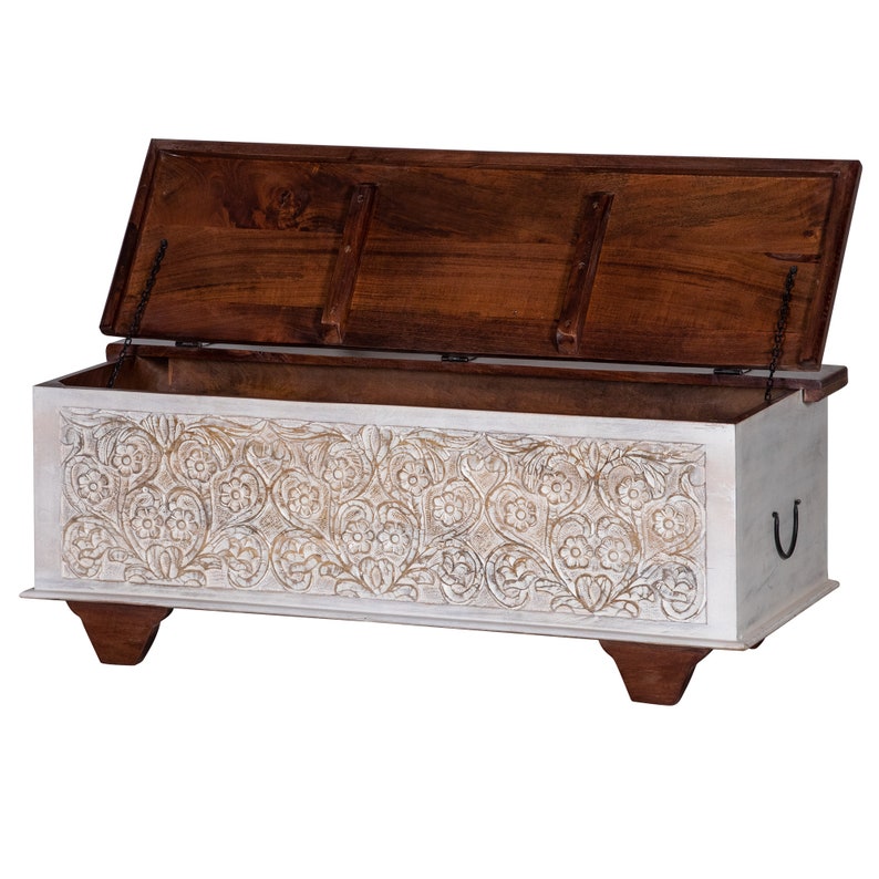 White Storage Trunk - Etsy