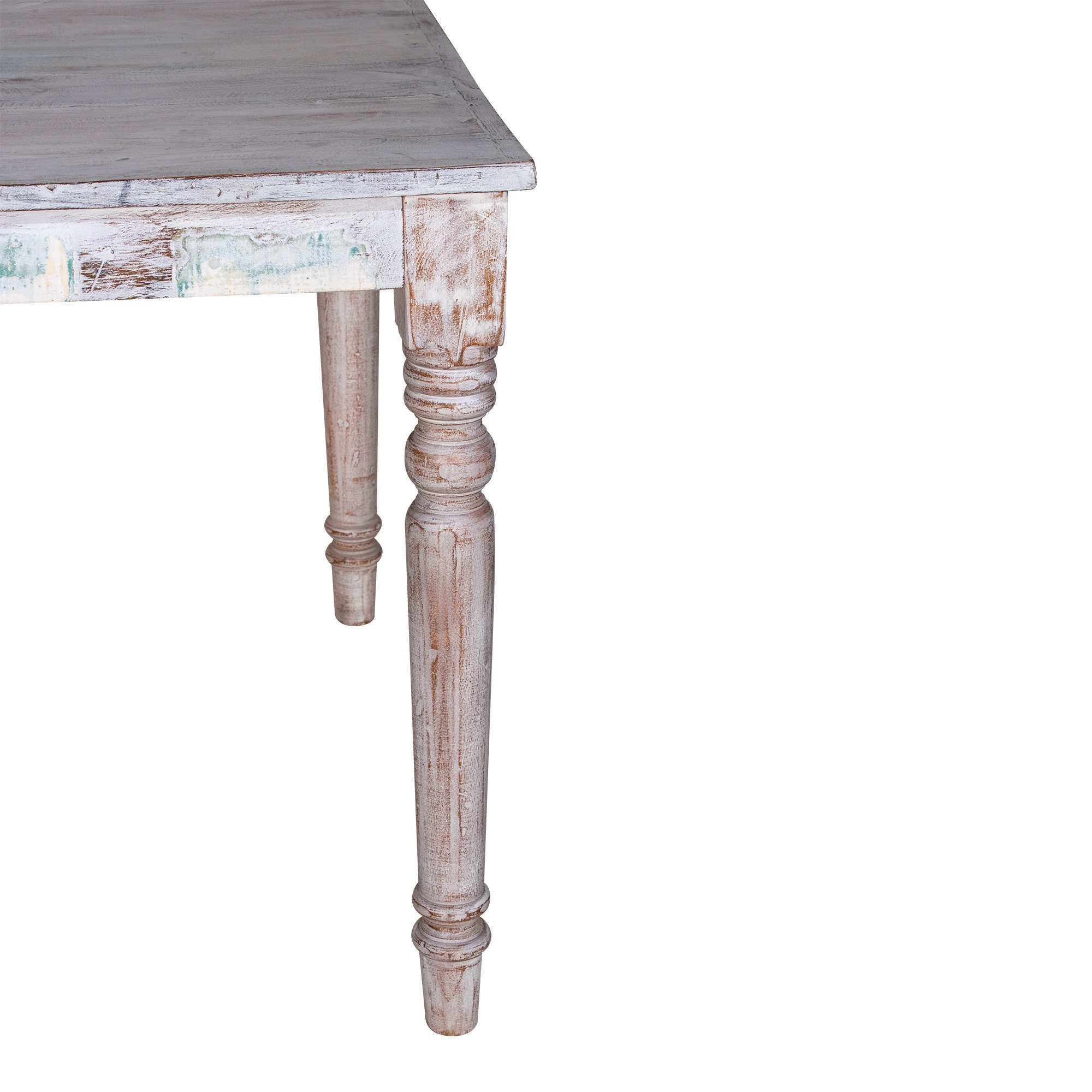 White 90 Inch Long Solid Wood Dining Table - Etsy