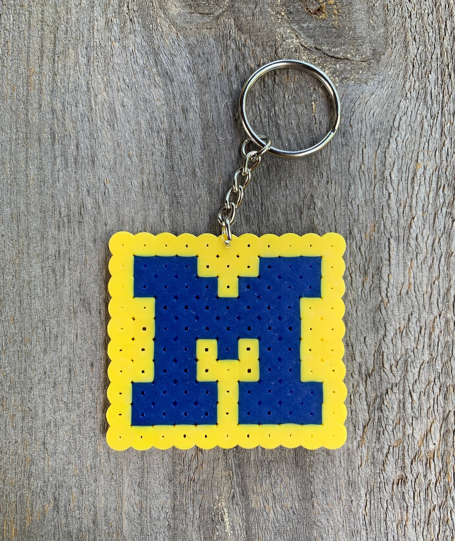 University of Michigan Perler Bead Keychain Backpack Zipper Pull Back ...