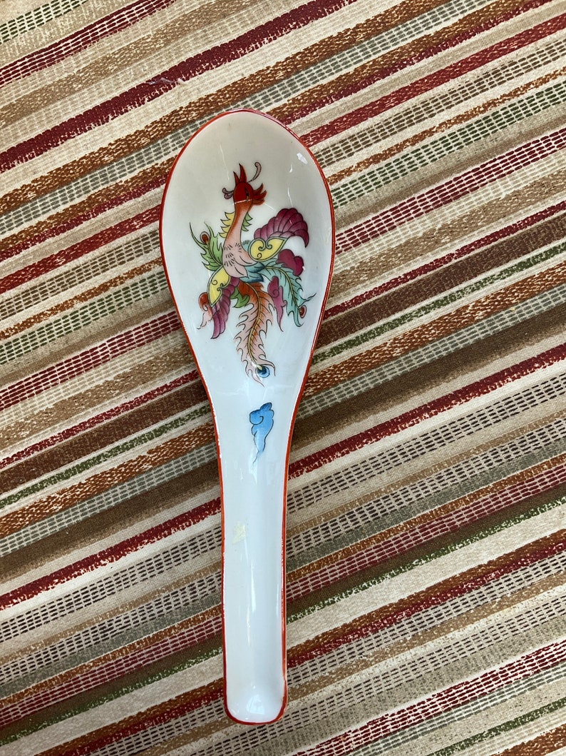 11 Exquisite Vintage Asian Phoenix Bird With Plume Wonton Ramen Noodle ...