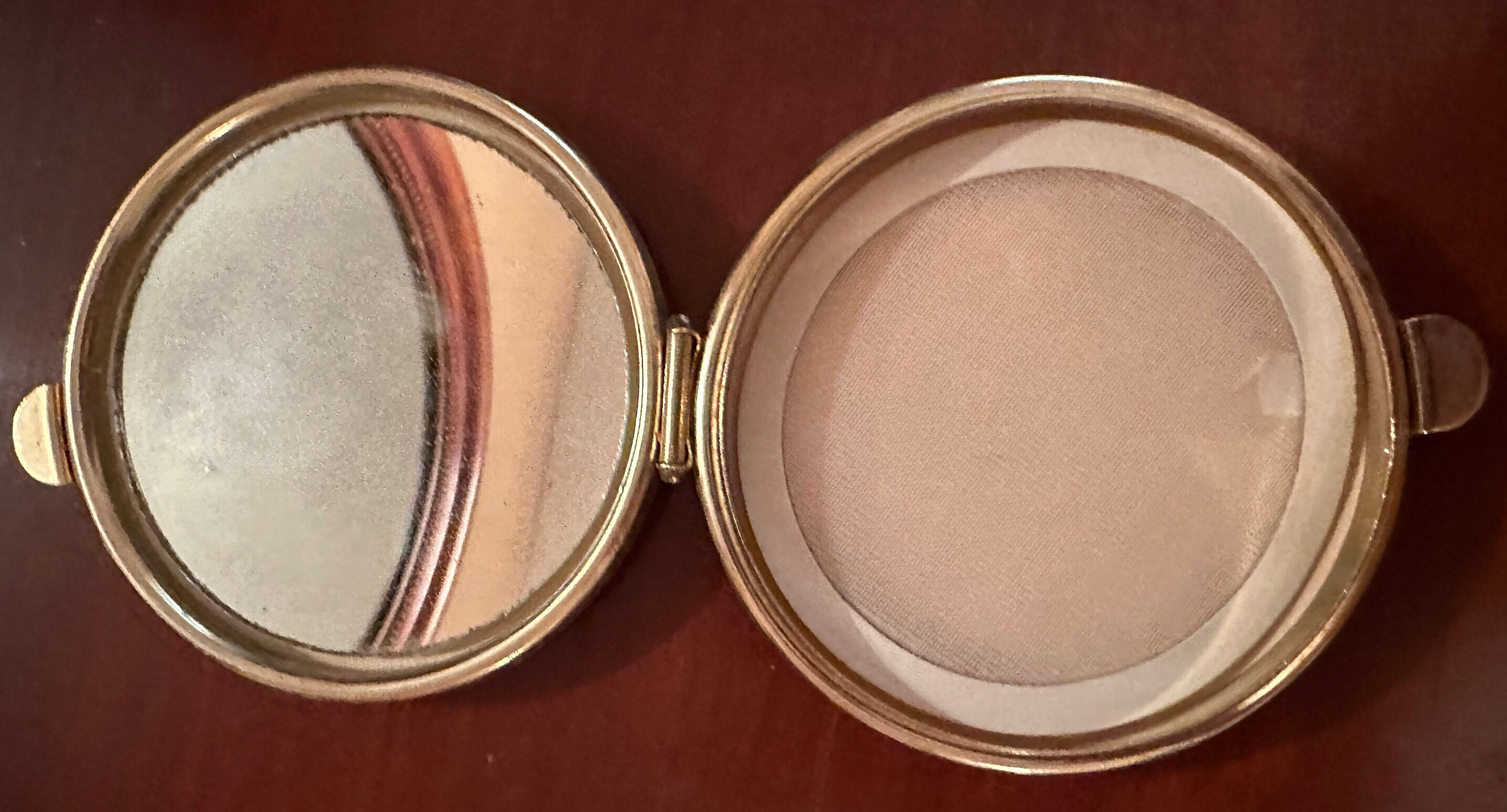 New Embossed Italian Leather Compact Mirror 3