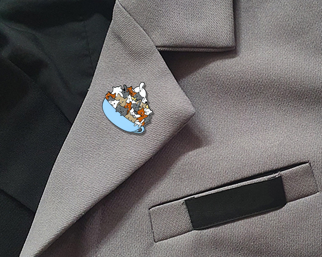 Cat Stacked Arhat Enamel Pin Cute Cat Pins Cat Lovers A Lot - Etsy