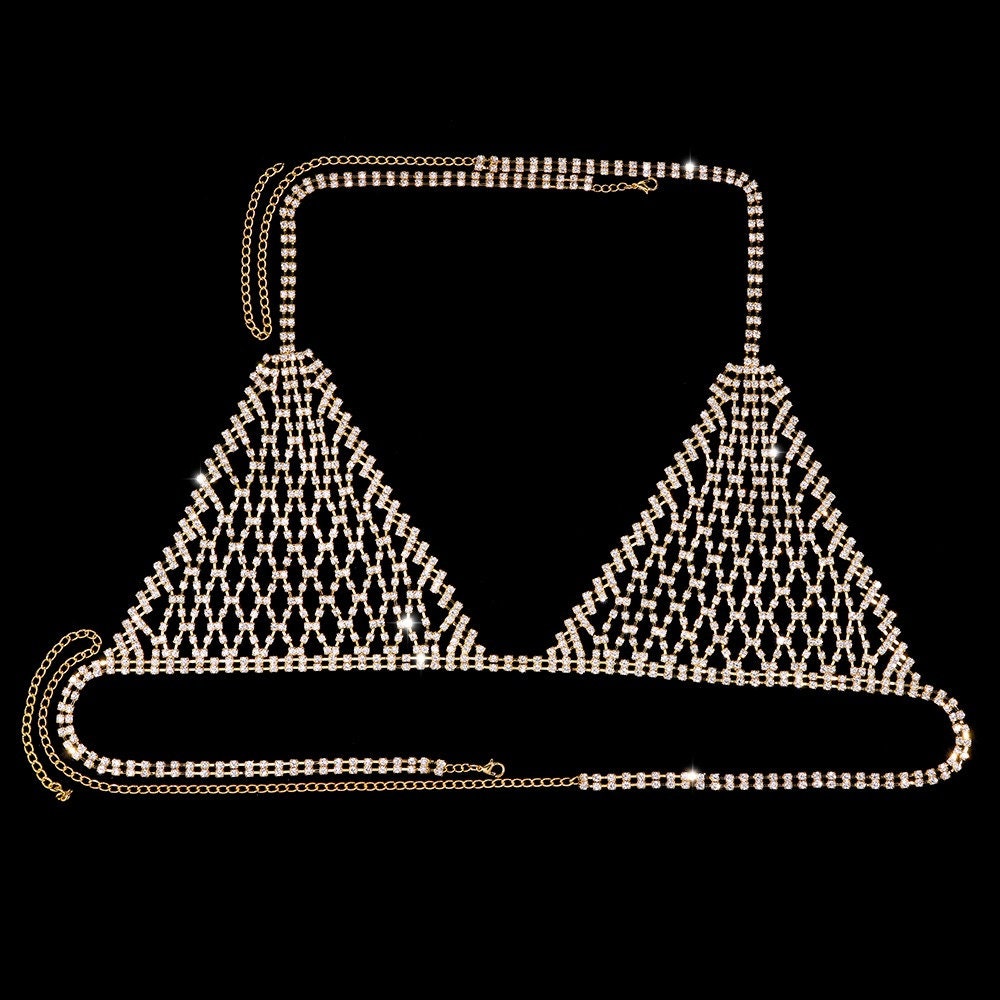 Mesh Rhinestone Bra Chain - Etsy