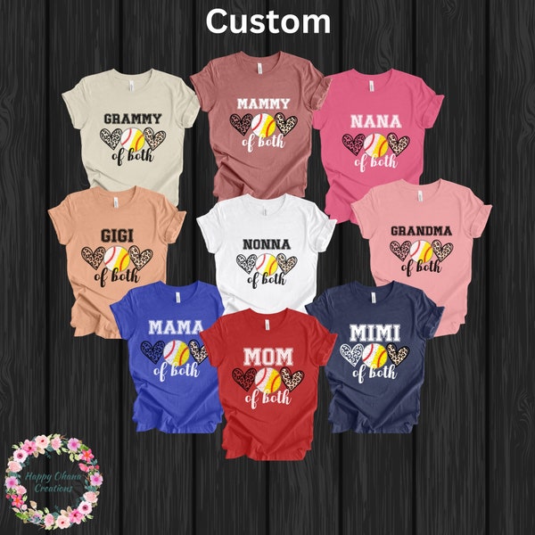 Mom of Both Baseball Mom T Shirt - Etsy