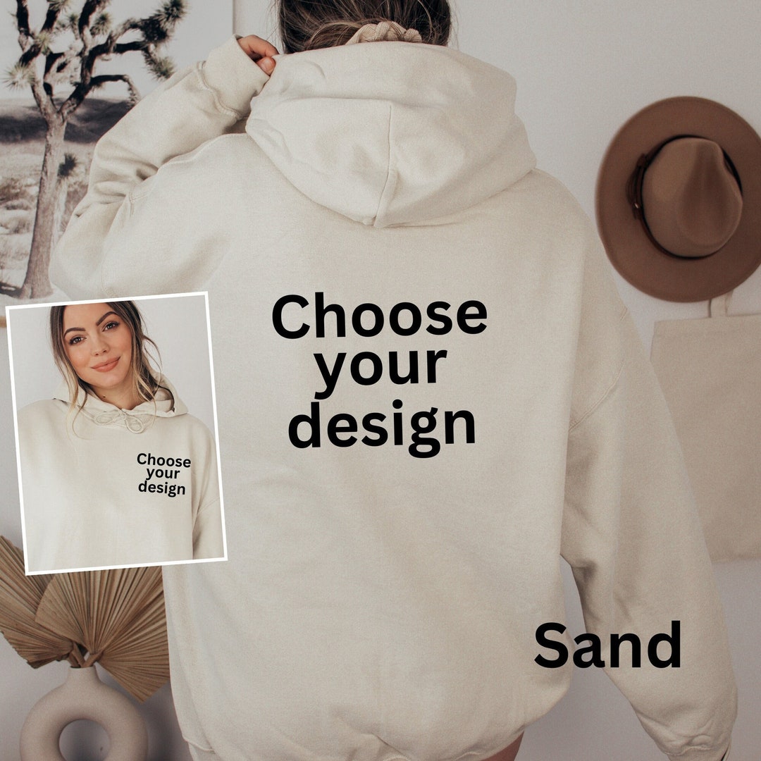 Custom Two-sided Design Hoodie, Mens or Womens Unisex Hooded Sweatshirt ...