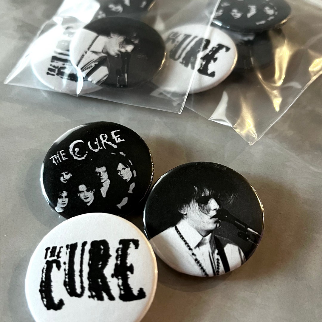 The Cure Buttons - Set of 3, Robert Smith, Gothic Band Collector Pack ...