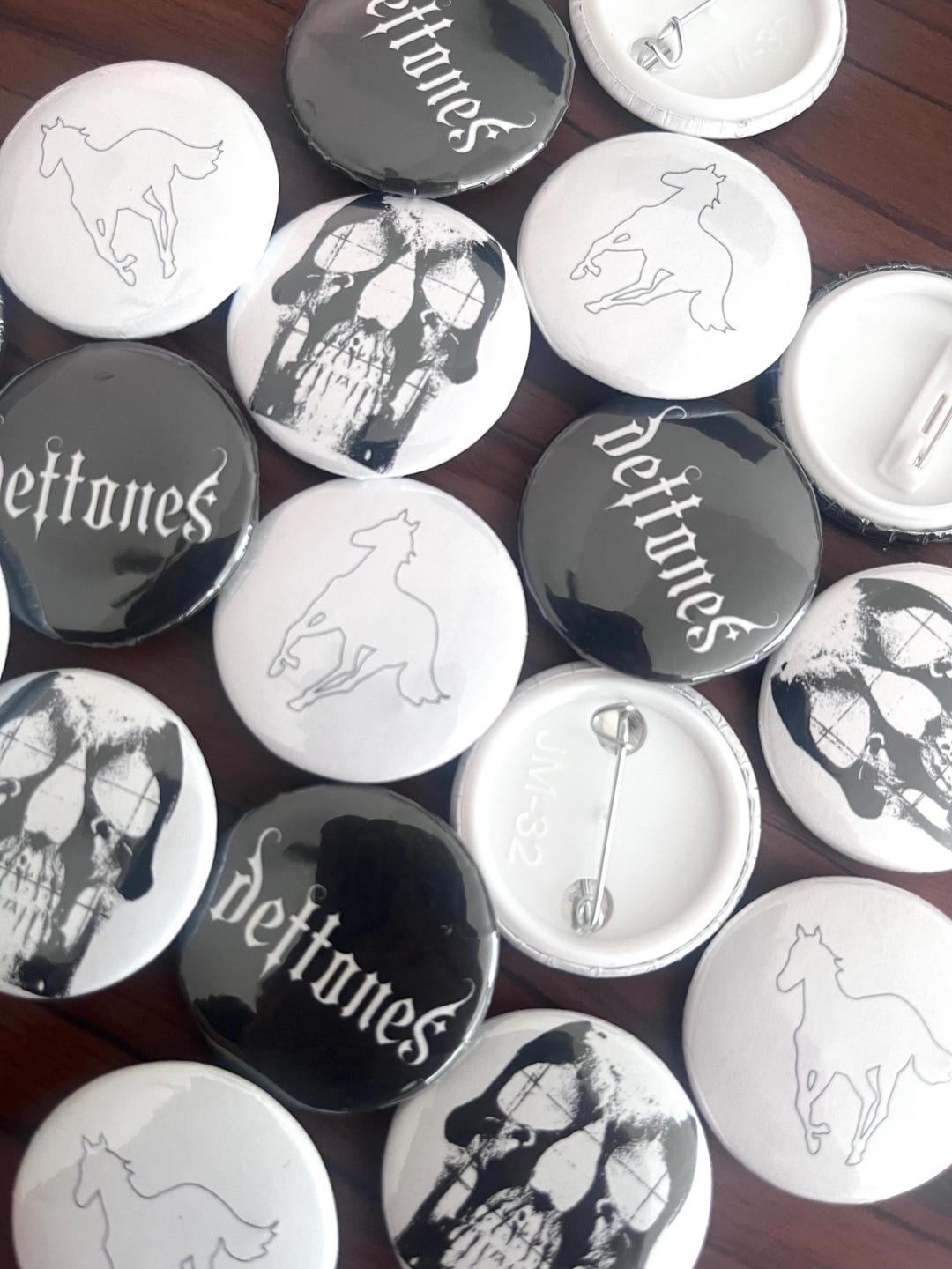 Deftones Button Set - Collection of 3 Band/album White Pony Logo Pins ...