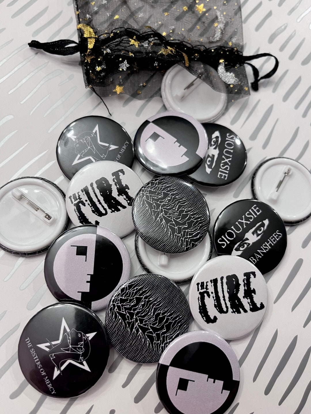 Goth Music Buttons - Set of 5, Gothic Band Collector Pack - Etsy