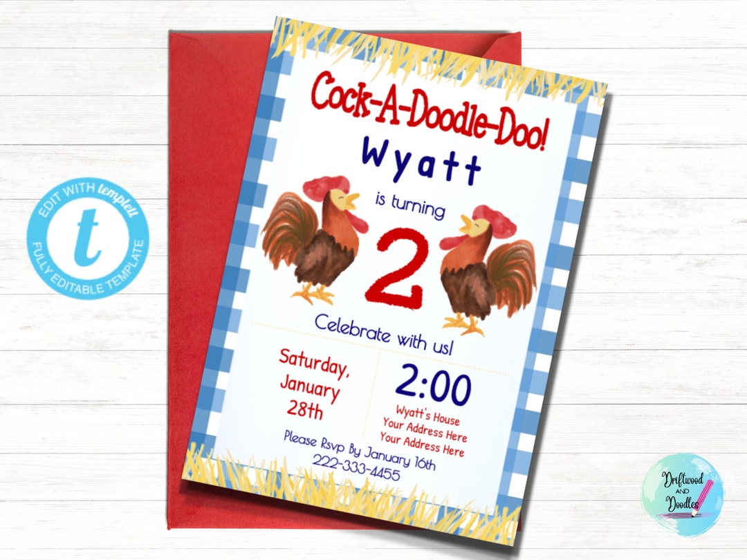 Editable Barnyard 2nd Birthday Invitation (digital Download) - Etsy