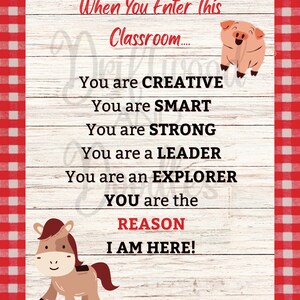 Farm Classroom Decor, Farm Classroom Poster, Farm Animal Poster, Farm ...