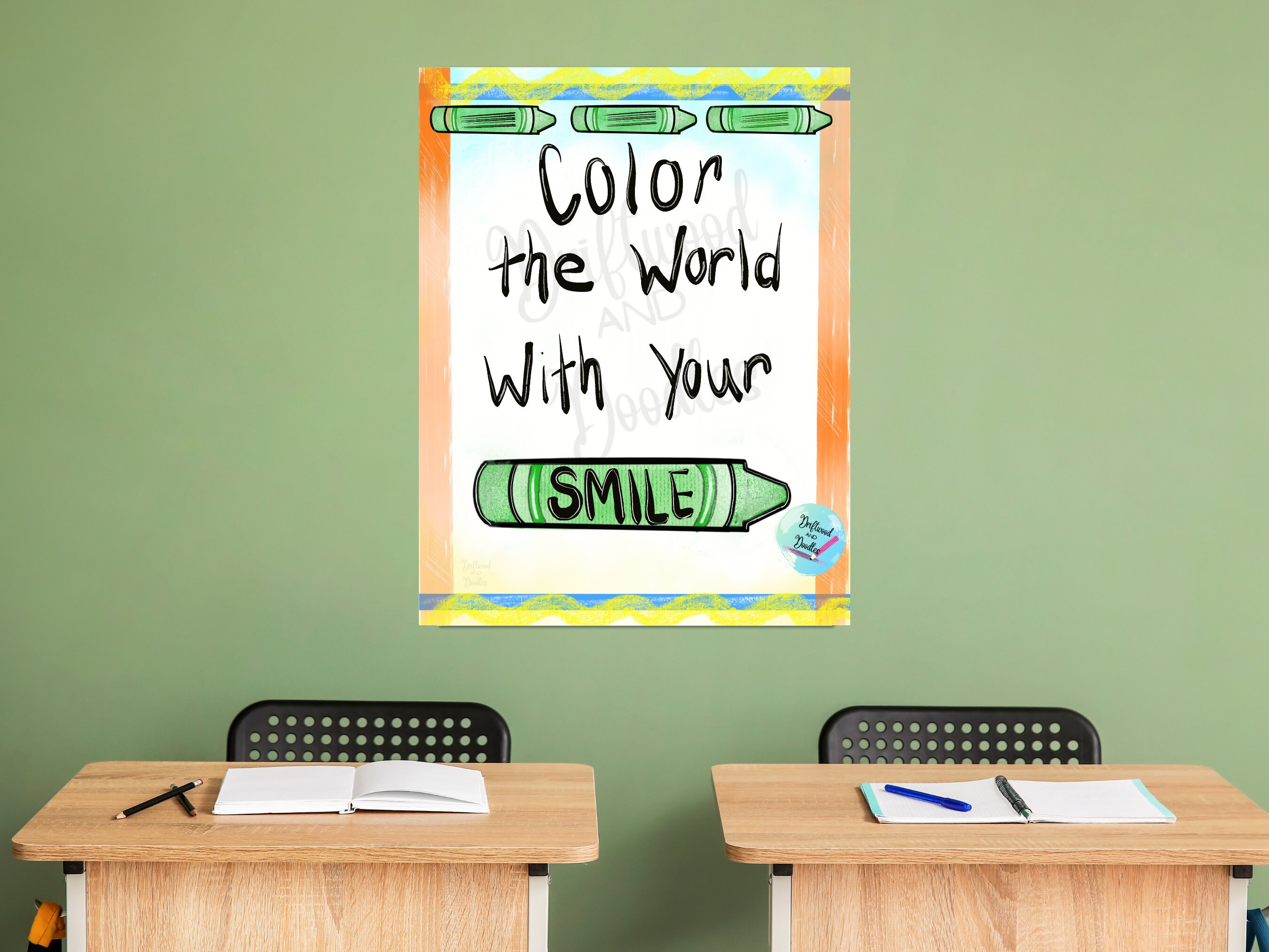 Colorful Classroom Poster, Encouraging Classroom Decor, Digital ...