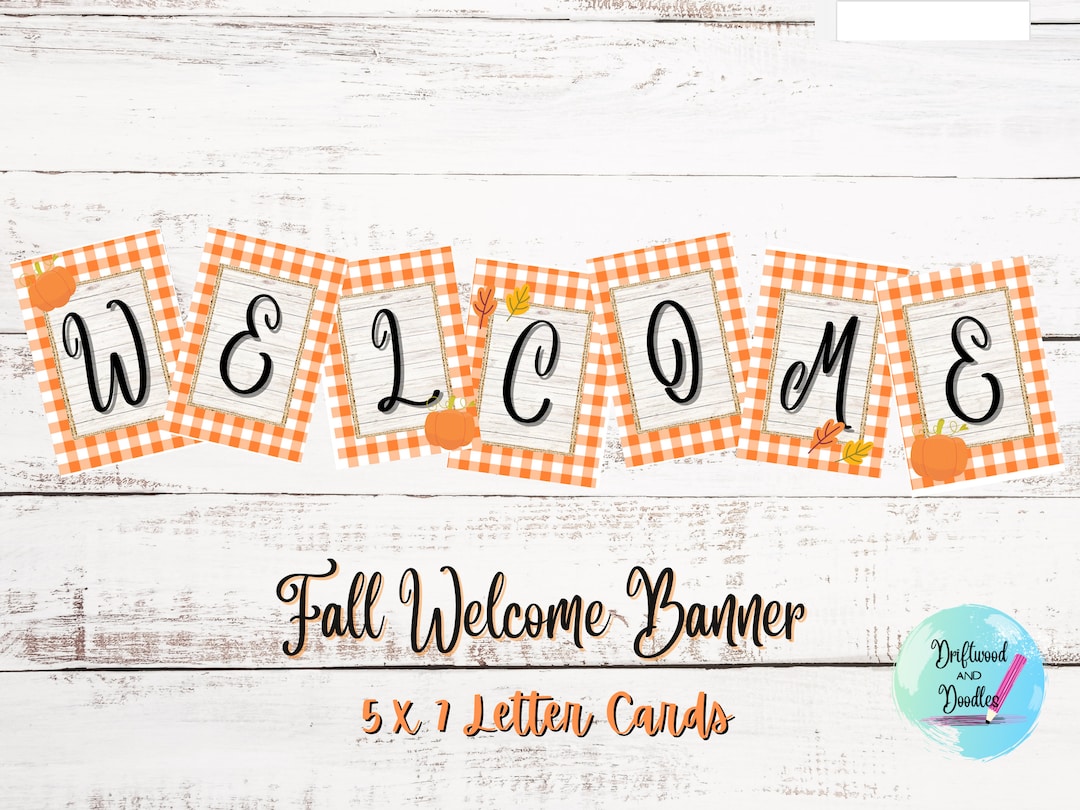 Fall Welcome Banner, Fall Bulletin Board Classroom Decor, Classroom ...