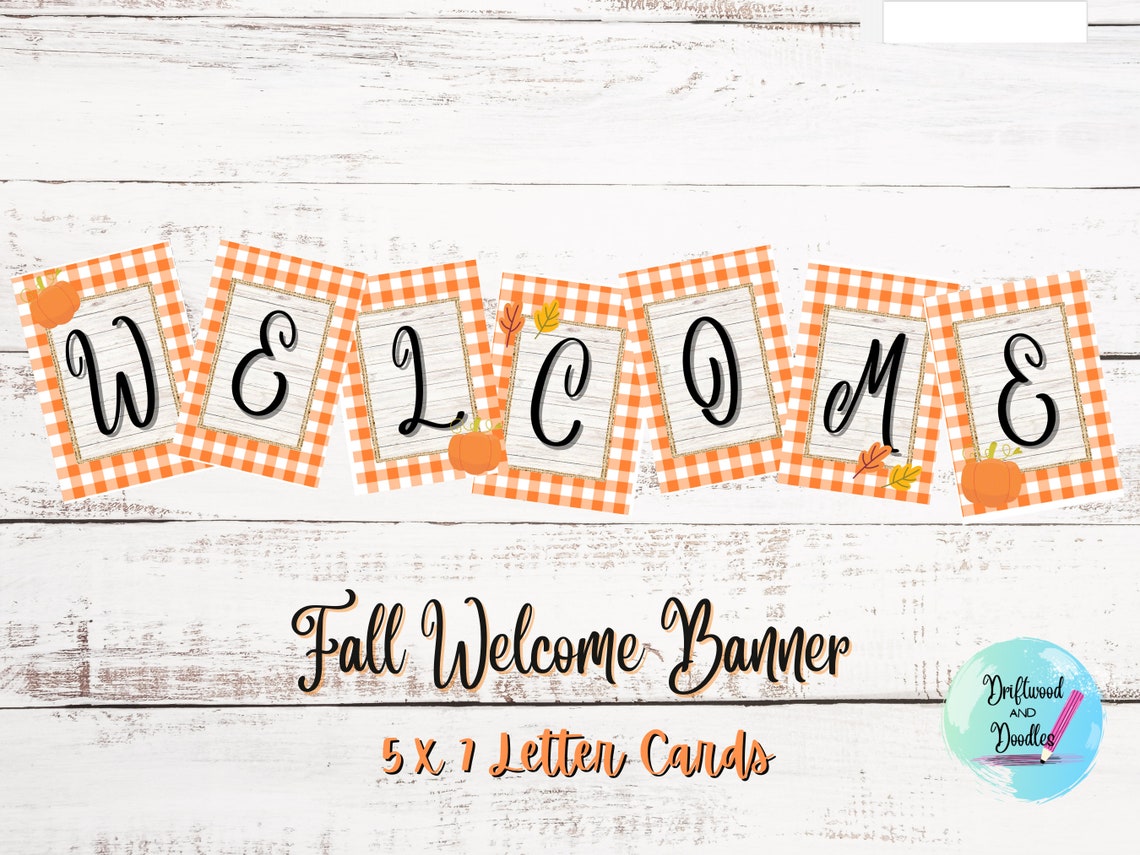 Fall Welcome Banner, Fall Bulletin Board Classroom Decor, Classroom ...