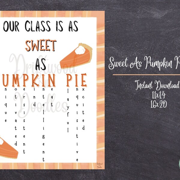 Pumpkin Pie Bulletin Board - Etsy