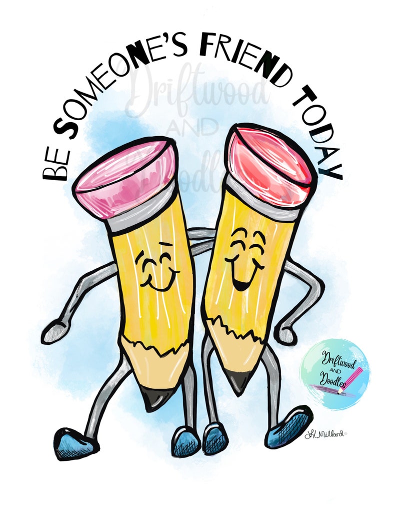 Friendship Classroom Poster, Digital Download, Pencil Pals Poster - Etsy