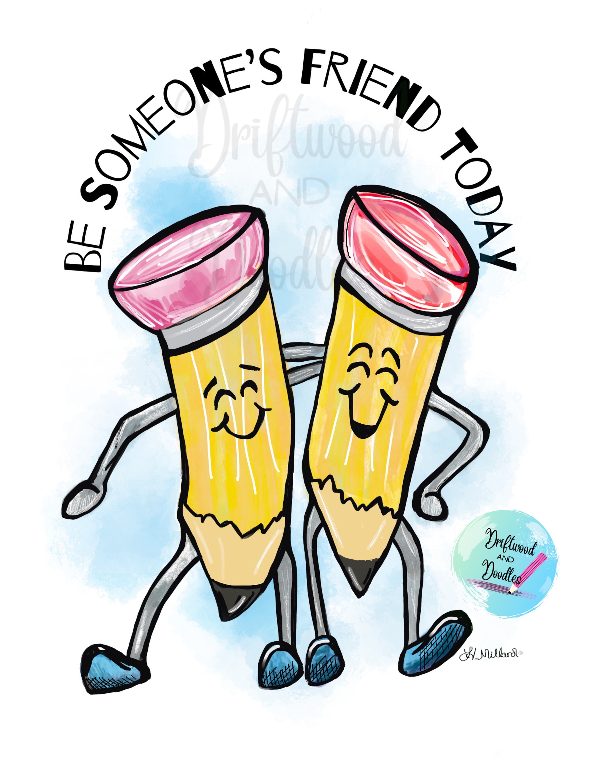 Friendship Classroom Poster, Digital Download, Pencil Pals Poster - Etsy