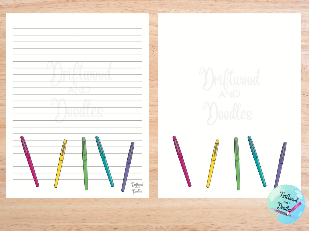 Flair Pen Stationery: Teacher Printable Set (digital Download) - Etsy
