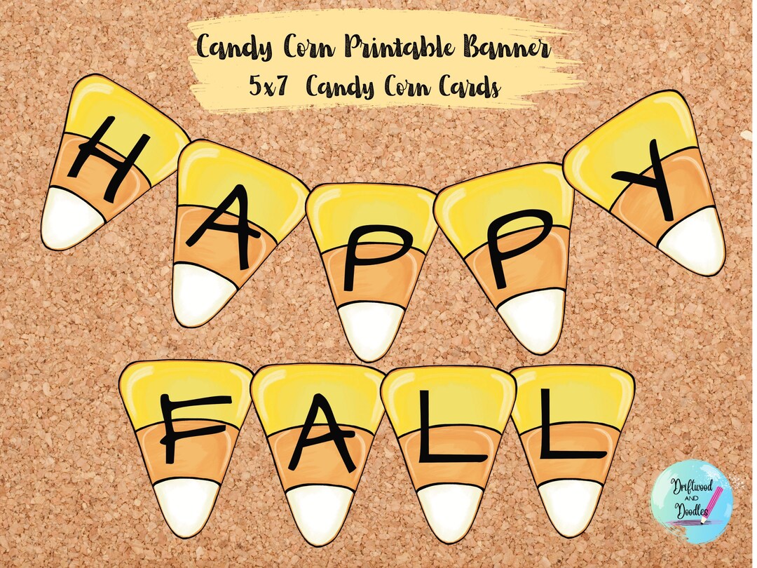 Candy Corn Fall Banner: Classroom Decor Printable (digital Download) - Etsy