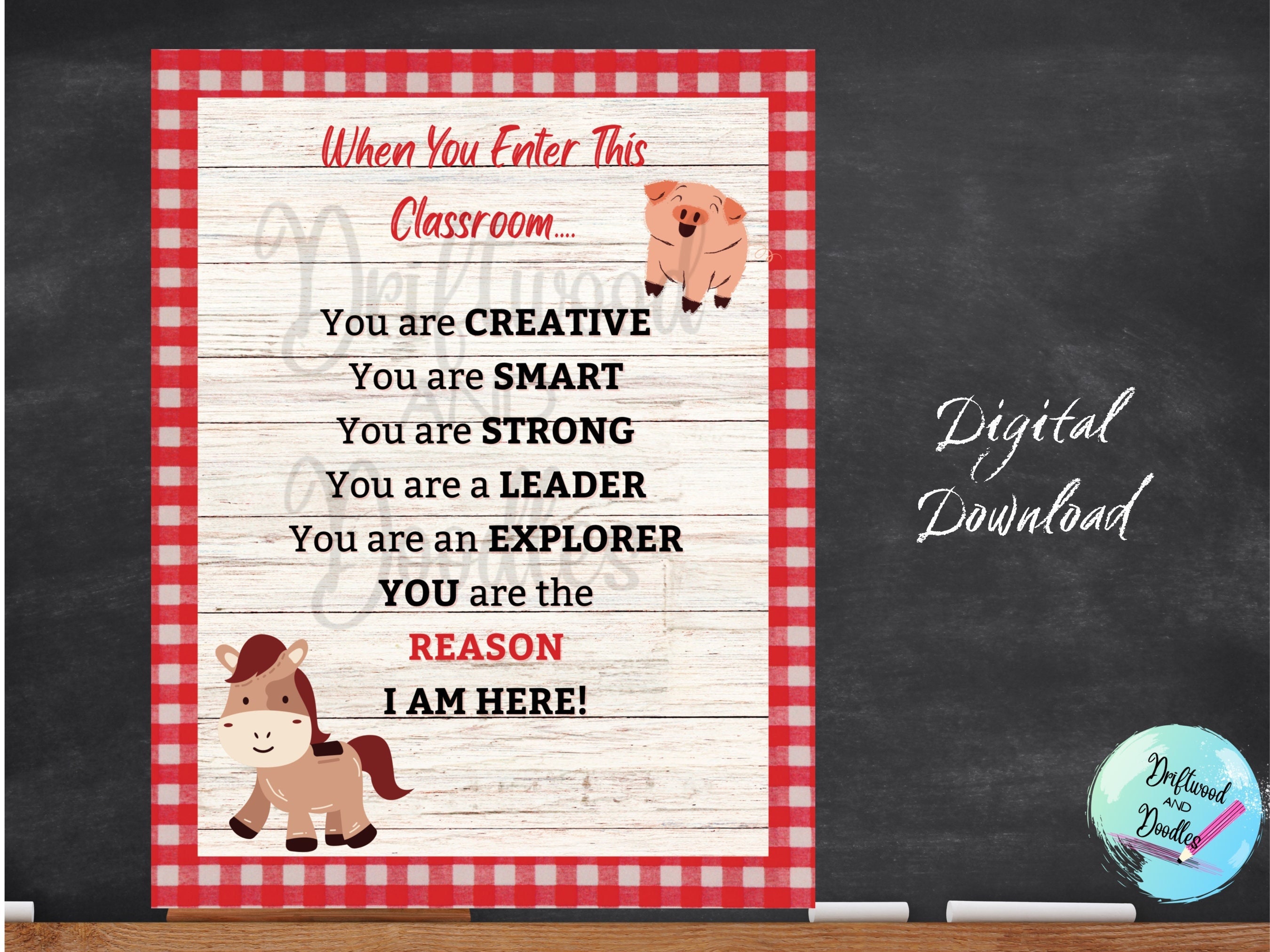 Farm Classroom Decor, Farm Classroom Poster, Farm Animal Poster, Farm ...