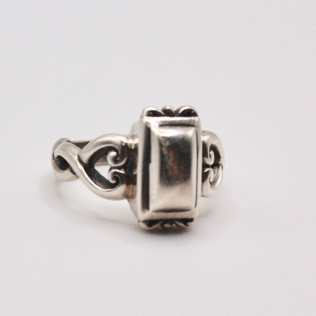 Vintage Unisex Art Deco Sterling Silver 925 Filigree Ring Size - Etsy