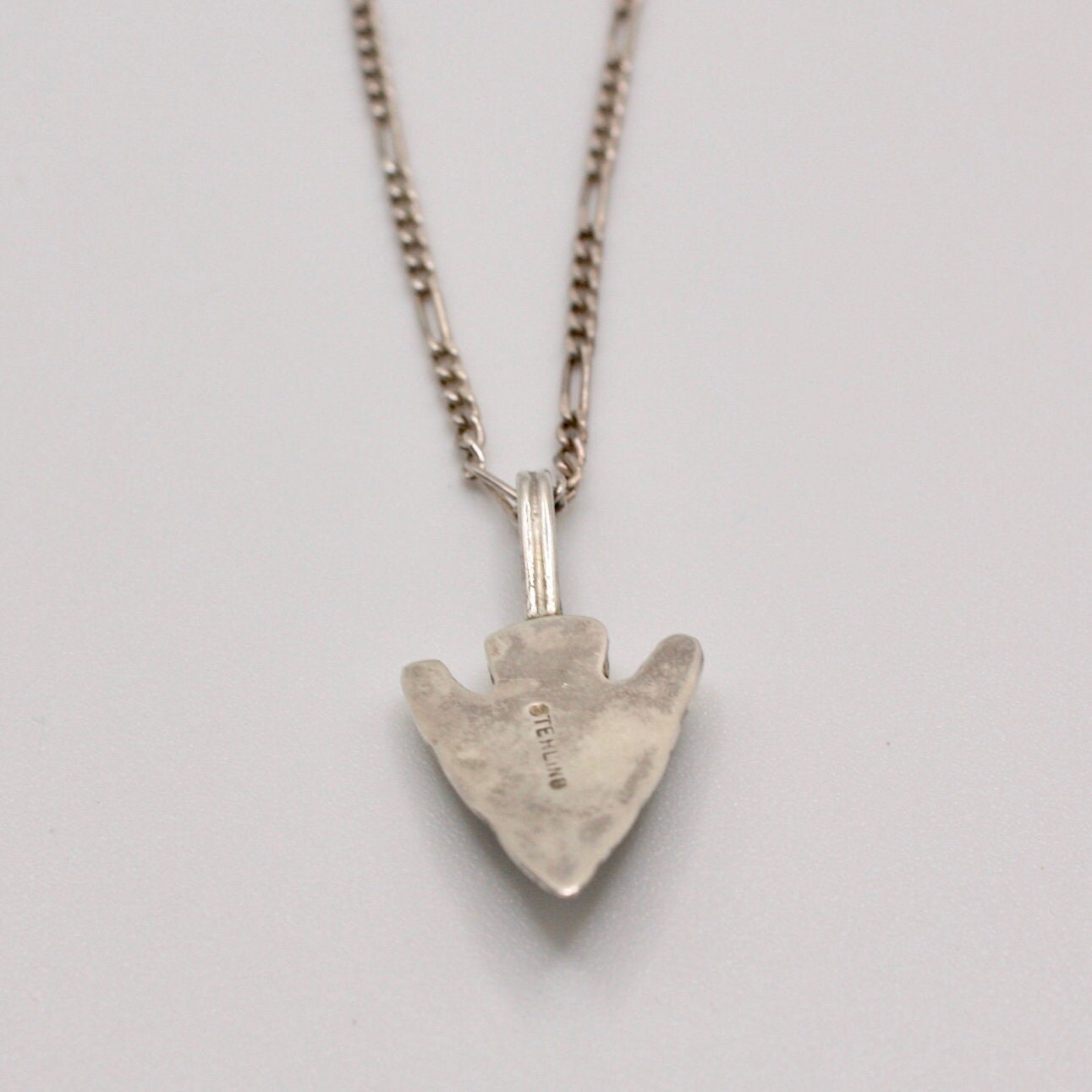 Vintage Navajo Native American Arrow Turquoise Moonstone Pendant Chain ...