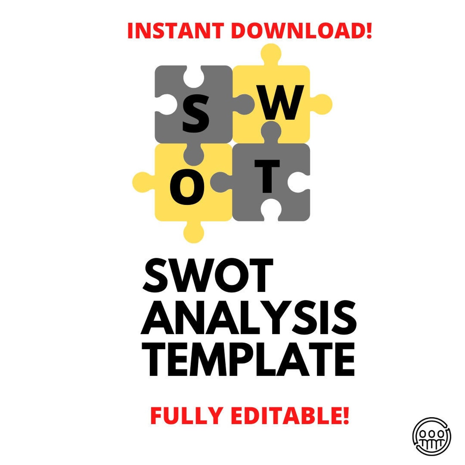SWOT Analysis Template Excel Spreadsheet, Marketing Plan Workbook ...
