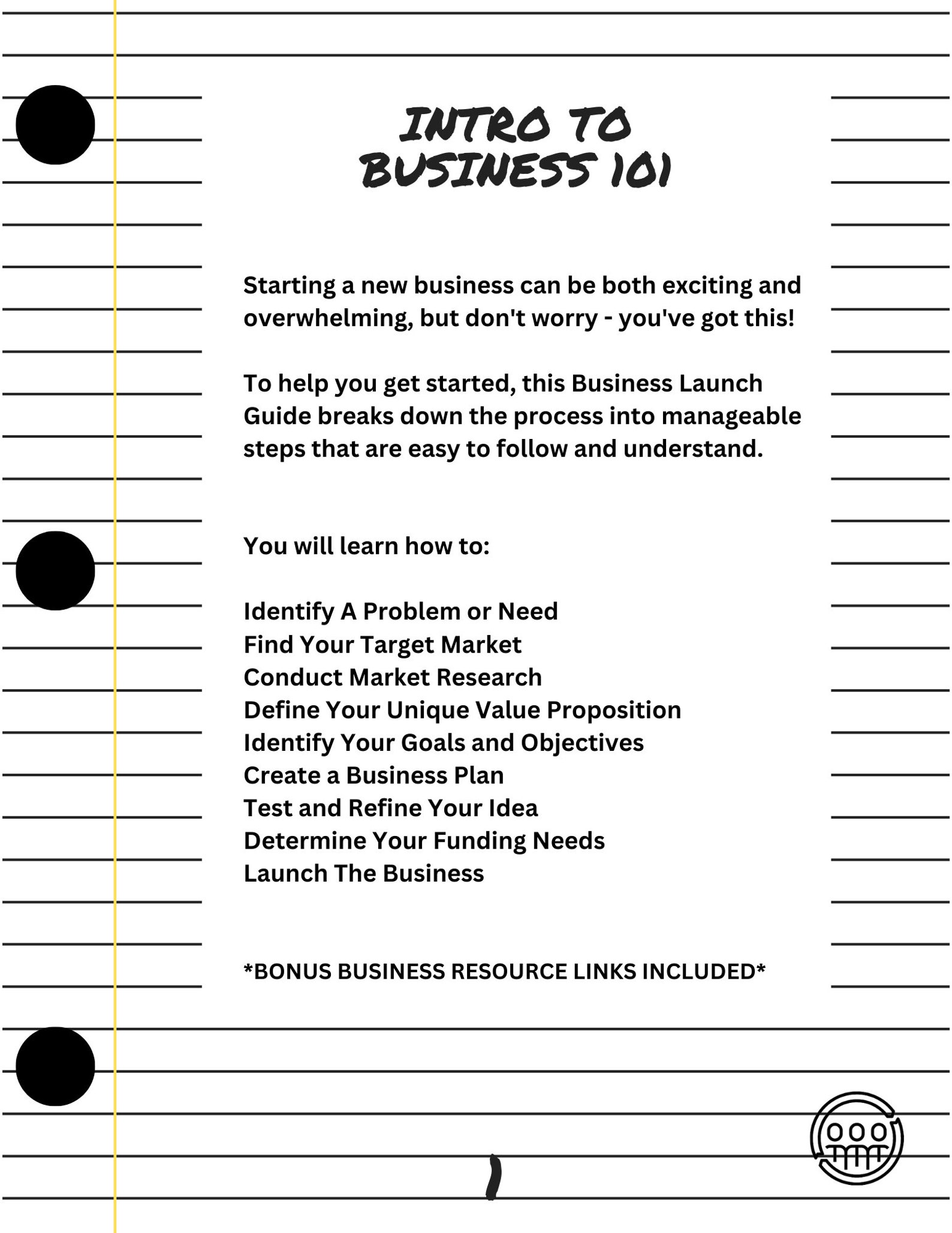 Business Launch 101, Start a Business Book, Home Business Plan Template ...