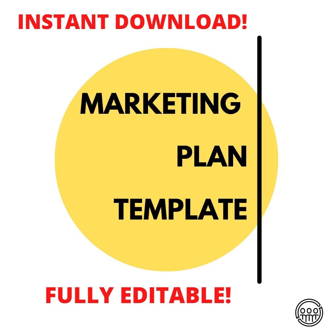 Marketing Plan Template Printable, Business Plan Template, Small ...