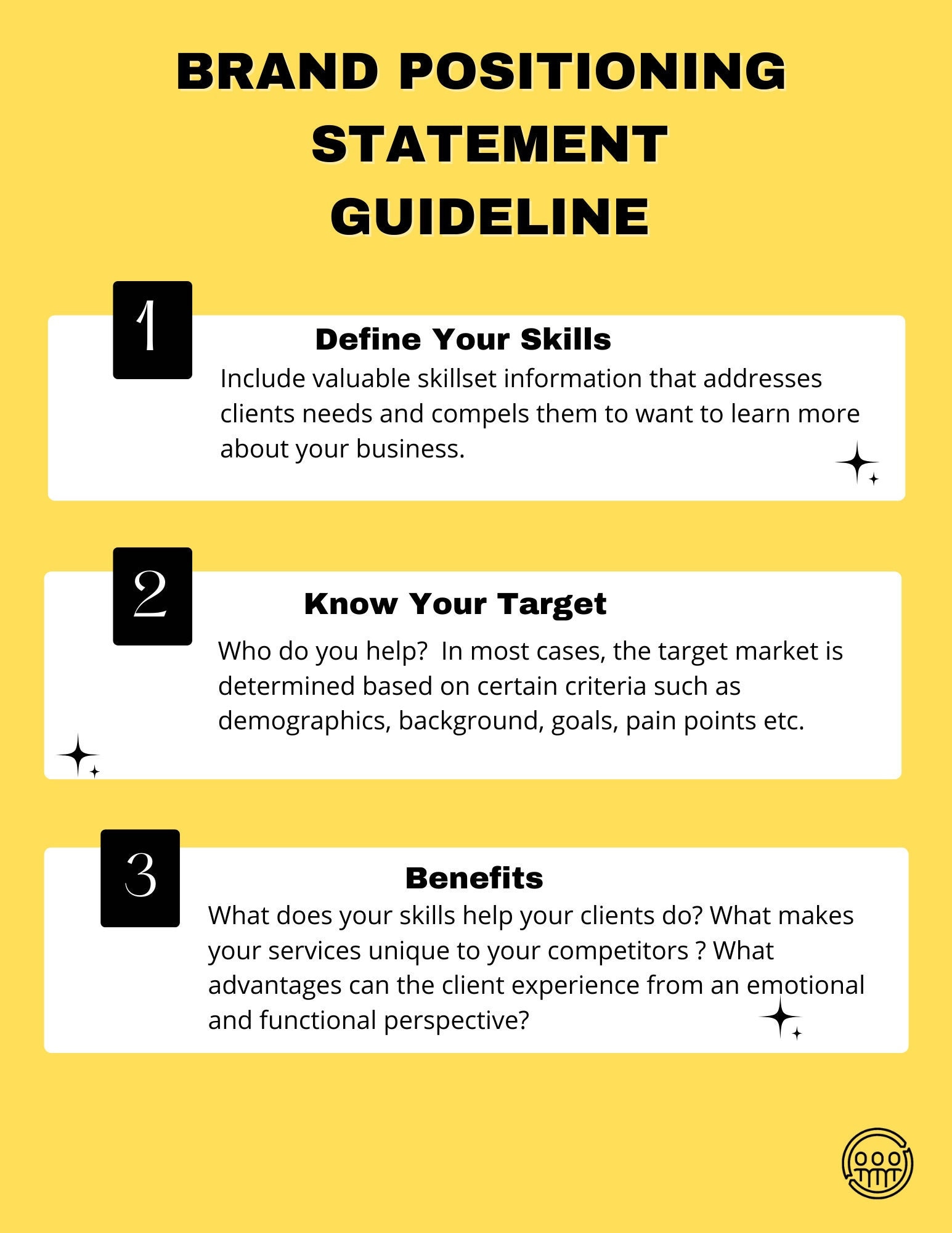 Brand Positioning Statement, Brand Position Template, Small Business ...