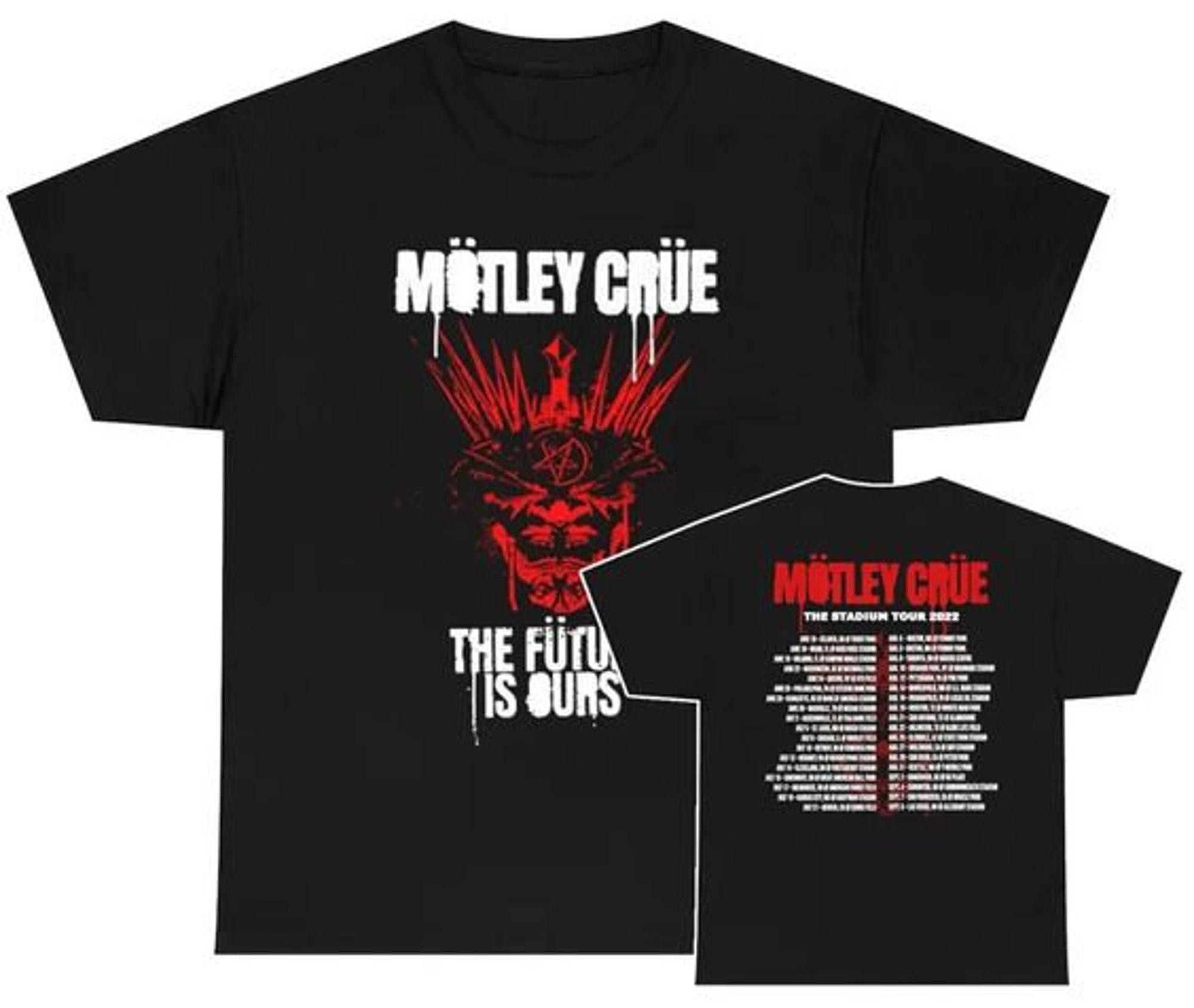 Motley Crue 2022 The Future Is Ours Mask With Pentagram Stadium Tour ...