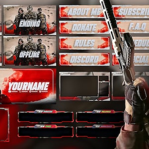 Warzone/cod Mw3 Twitch Overlay Bundle (panels, Alerts, Screens, Overlay ...