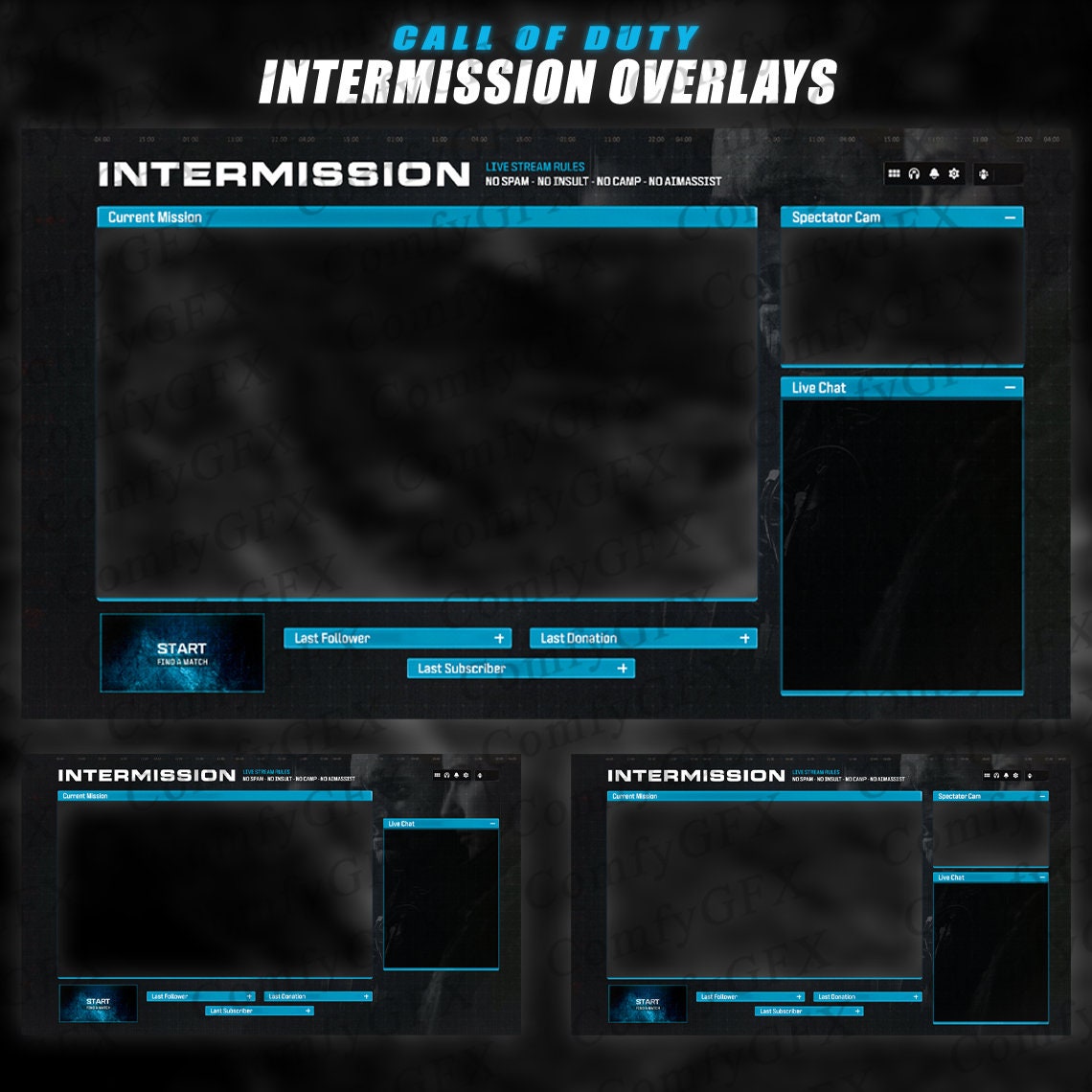 Warzone/cod Mw3 Twitch Overlay Bundle (panels, Screens, Overlay) - Etsy