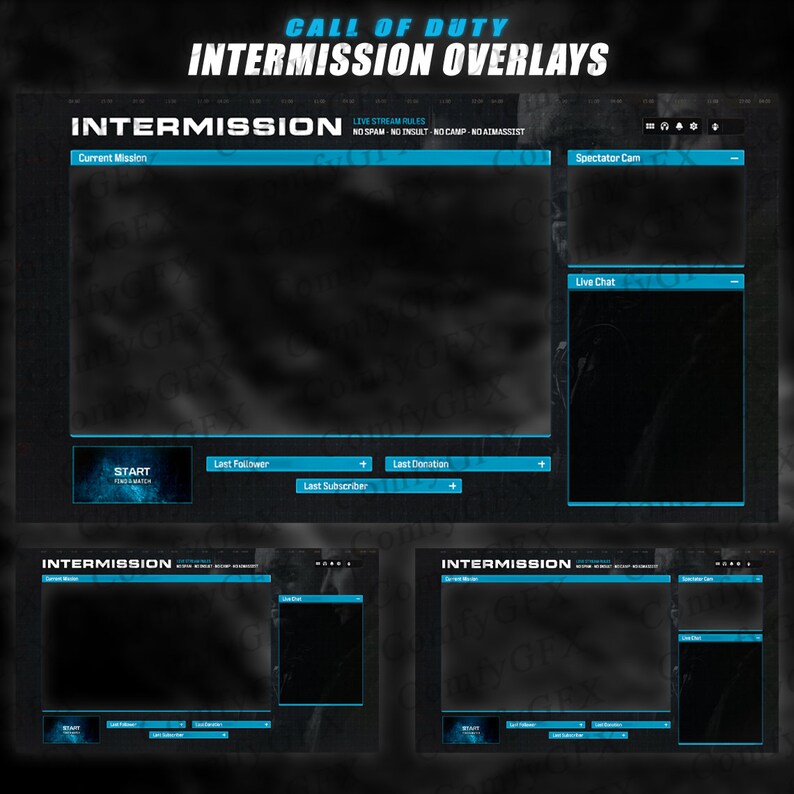 Warzone/cod Mw3 Twitch Overlay Bundle panels, Screens, Overlay - Etsy