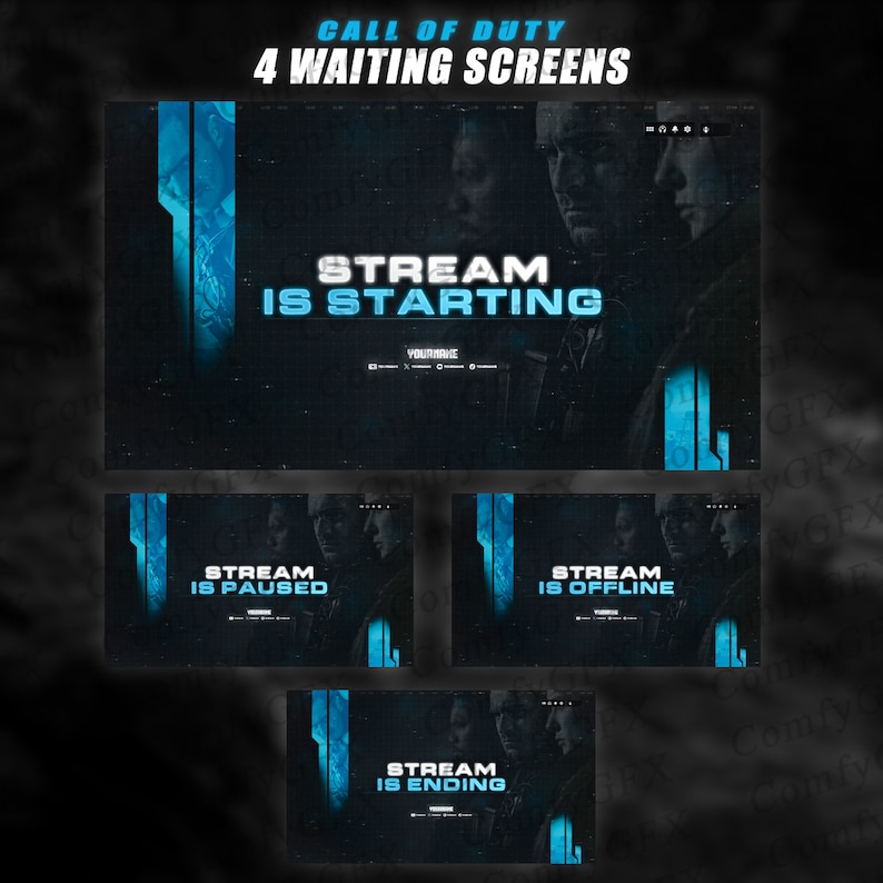 Warzone/cod Mw3 Twitch Overlay Bundle (panels, Screens, Overlay) - Etsy