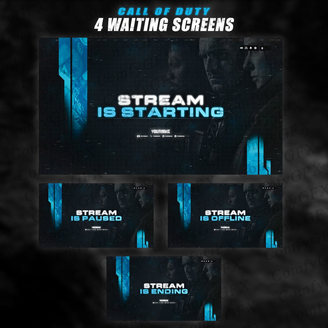 Warzone/cod Mw3 Twitch Overlay Bundle (panels, Screens, Overlay) - Etsy