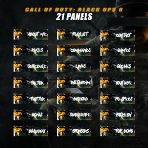 Black Ops 6 Animated Twitch Stream Package Overlay, Panels, Alerts ...